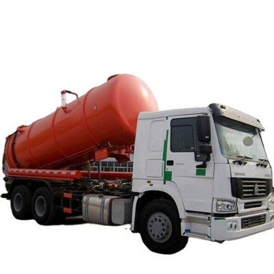 HOWO heavy duty 10 wheels 15cbm suction sewage truck